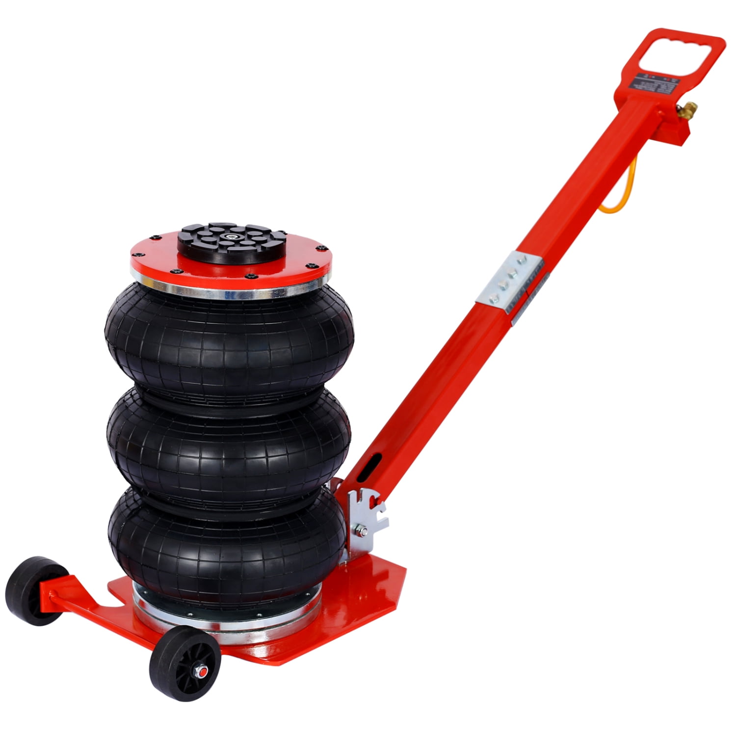 3T Triple Bag Air Jack Pneumatic Jack 6600lbs Lift Easy-Collapse Red ...