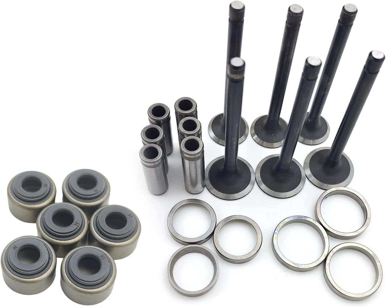 3TNE74 Valves Set + Valve Stem Oil Seal Set For Yanmar 3TNE74 Engine ...