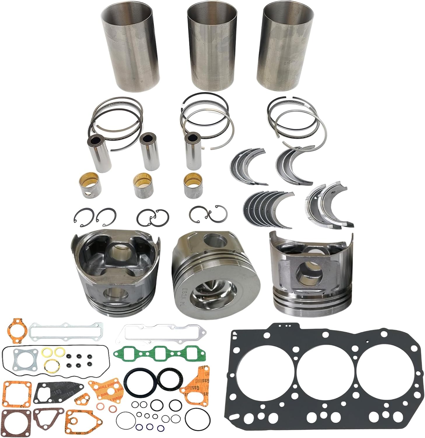 3TNE82 Engine Overhaul Rebuild Kit (No valve set) For Yanmar 3TNE82 ...