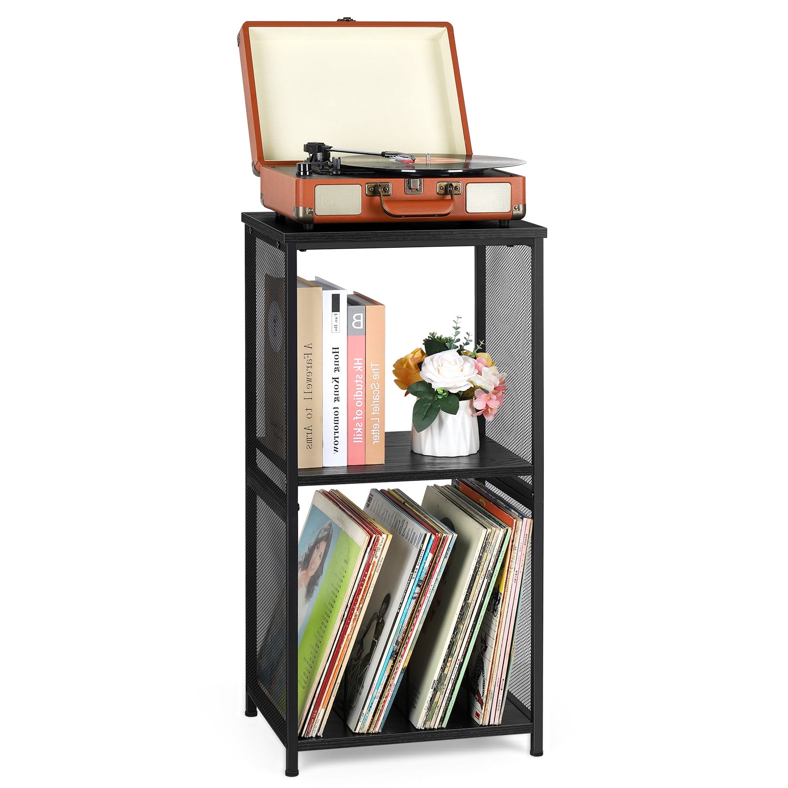 3Tier End Table Record Player Stand Vinyl Record Player Table with ...