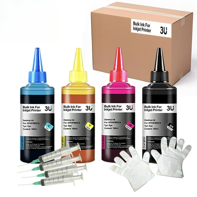 3U Printer Ink Refill Kit for HP Canon Brother Epson Printer - Walmart.com