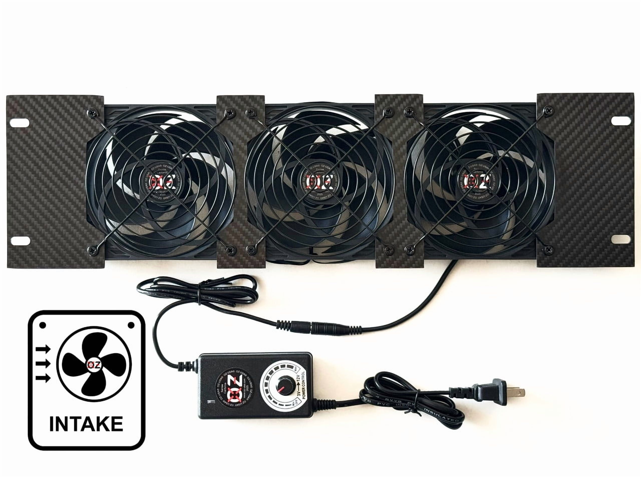 3U Rackmount Cooling Intake Fan Panel – Quiet High-Airflow 19" Server ...