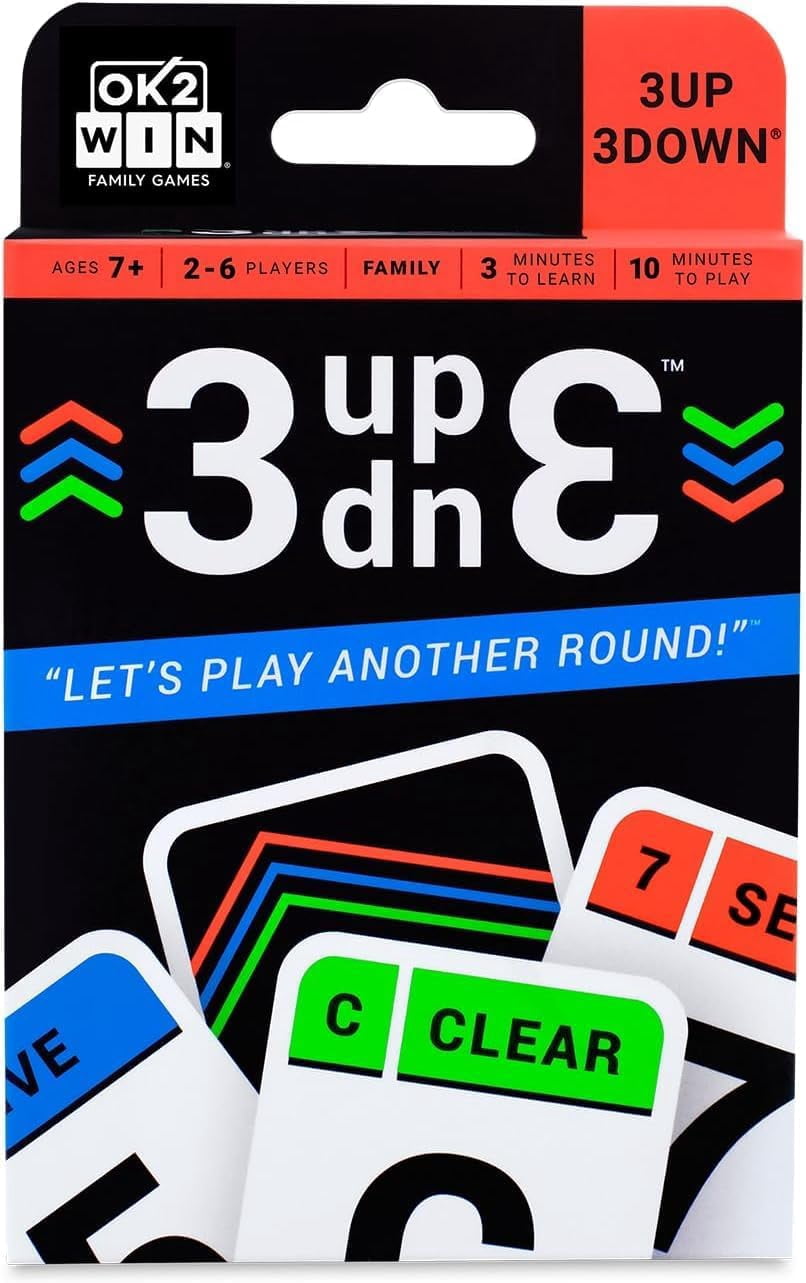 Ok2Win, Card Game, 3UP 3DOWN, Fast-Paced Family Fun for Ages 7 ...