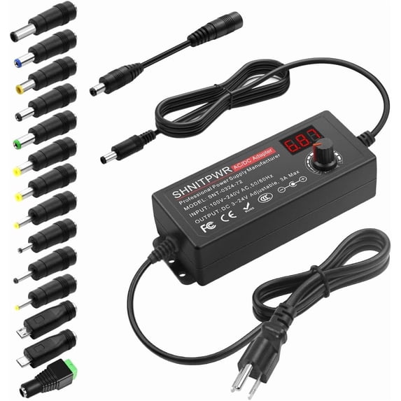 3V ~ 24V 3A 72W Power Supply Adjustable DC 3V 5V 6V 9V 12V 15V 16V 18V ...
