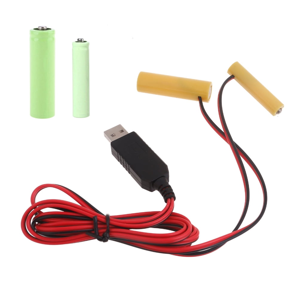 3V AAA AA Virtual Battery Power Supply Adapter Cable Dummy Battery ...