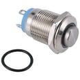 3V Push Button Switch Doorbell Blue LED 12 mm Silver - Walmart.com