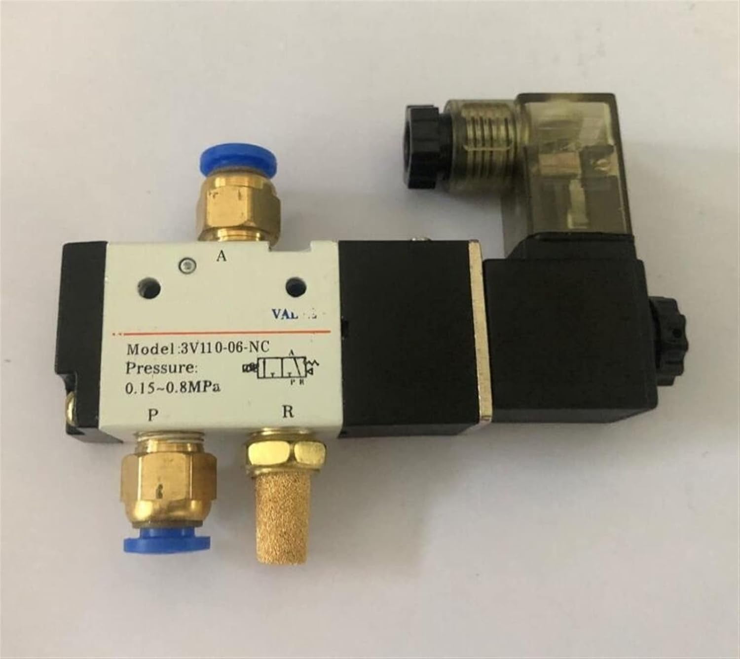 3V110-06 12V 1/8" Solenoid Valve 3 Way Pneumatic Air Control Valve ...