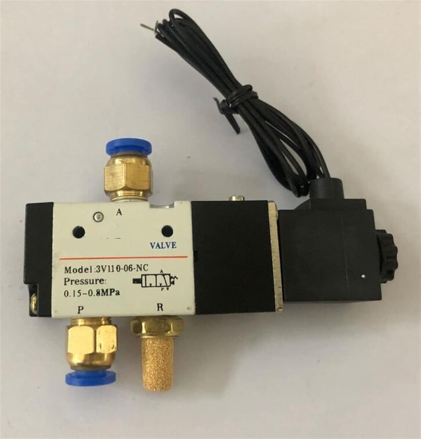 3V110-06 12V 1/8" Solenoid Valve 3 Way Pneumatic Air Control Valve ...