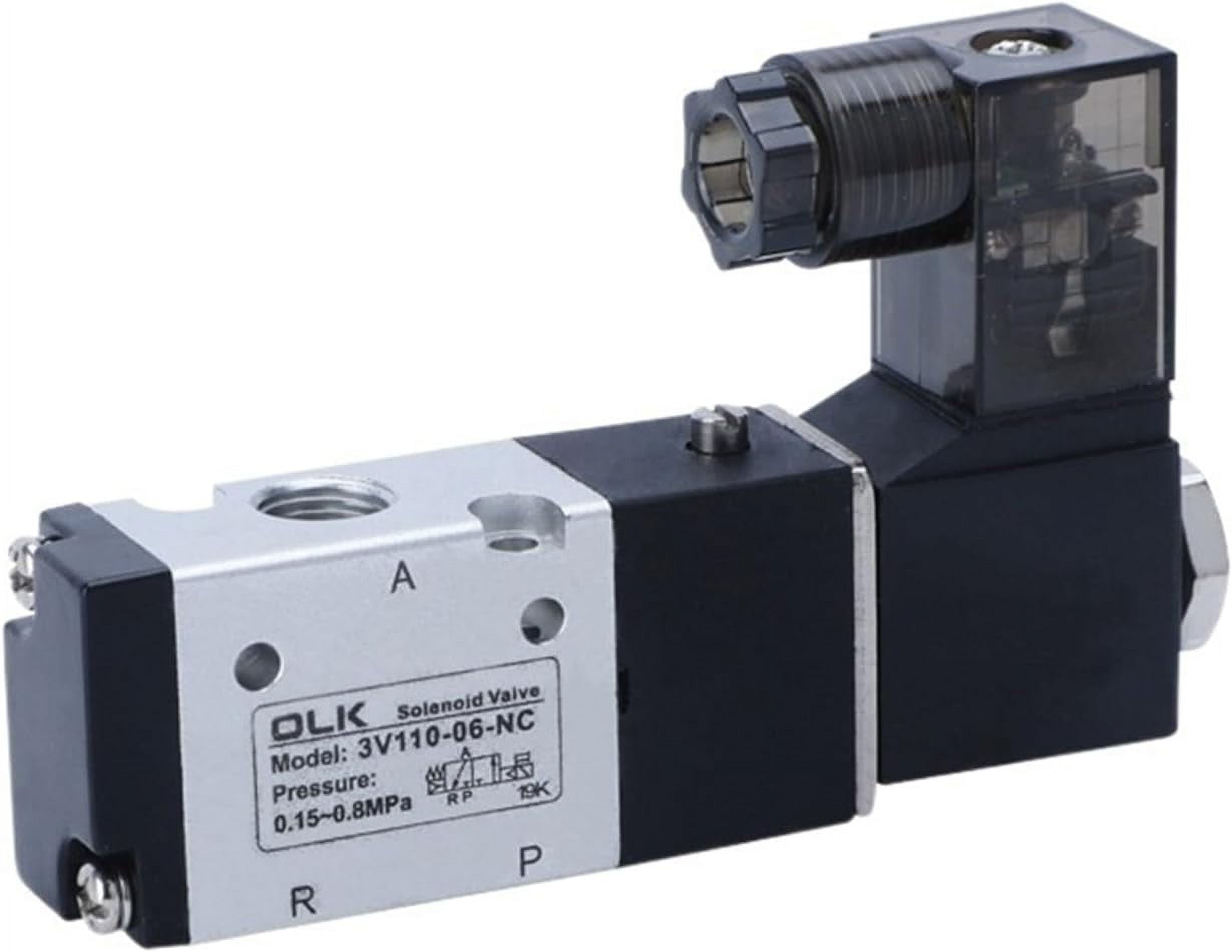 3V110-06 Pneumatic Electric Solenoid Valve 3 Way 2 Position Control Air Gas Magnetic Valve DC12V ...