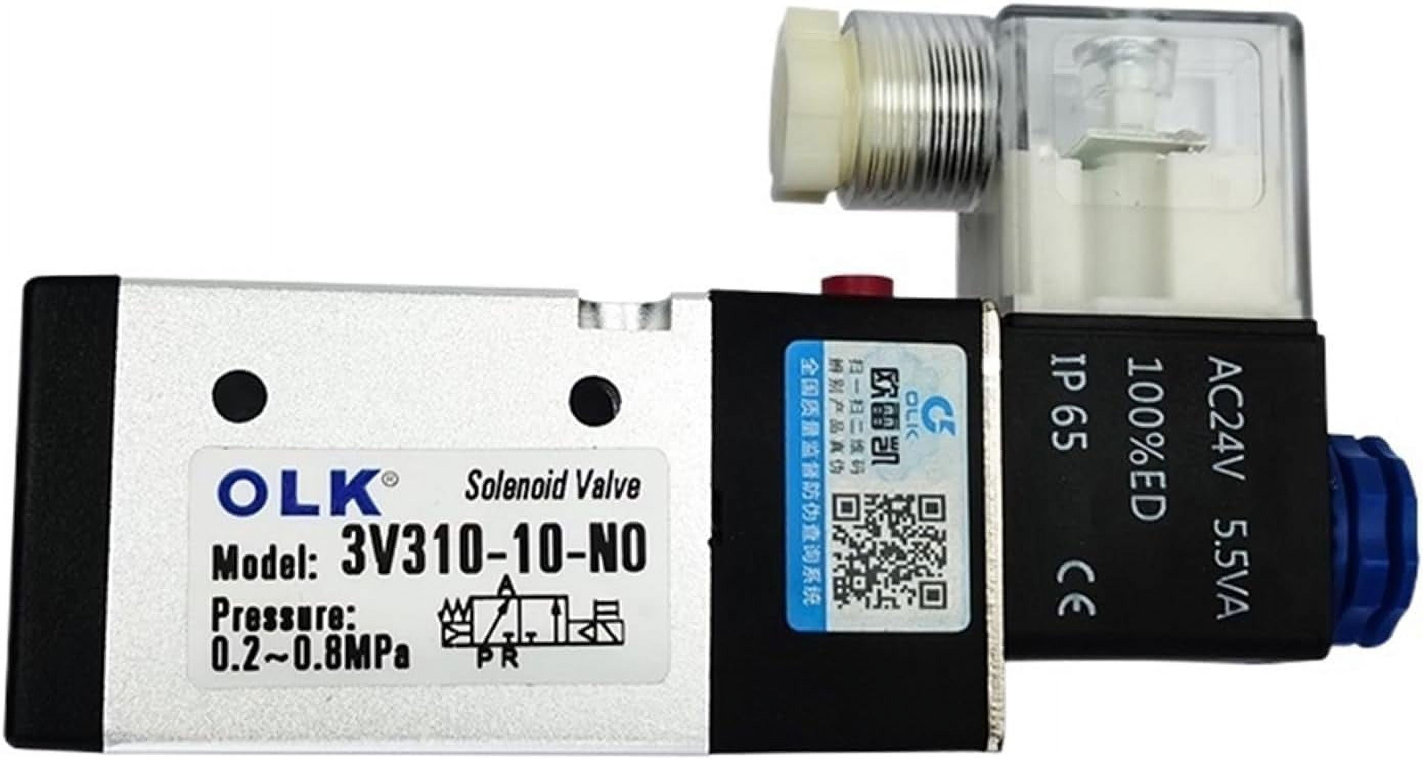 3V310-10 Pneumatic Solenoid Air Valve 3 Way 2 Position Control Air Gas Magnetic Valve 12V 24V ...