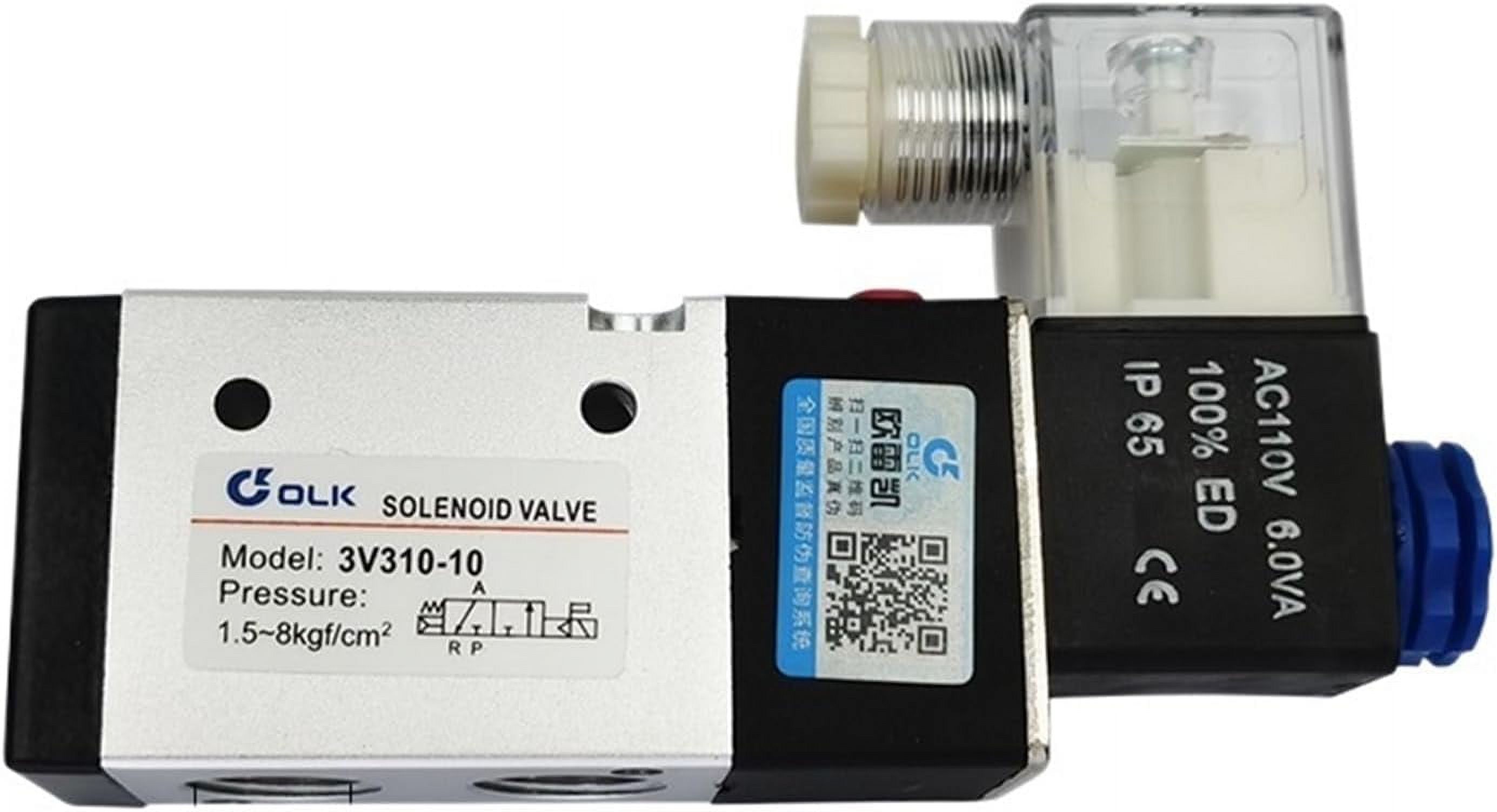 3V310-10 Pneumatic Solenoid Air Valve 3 Way 2 Position Control Air Gas Magnetic Valve 12V 24V ...