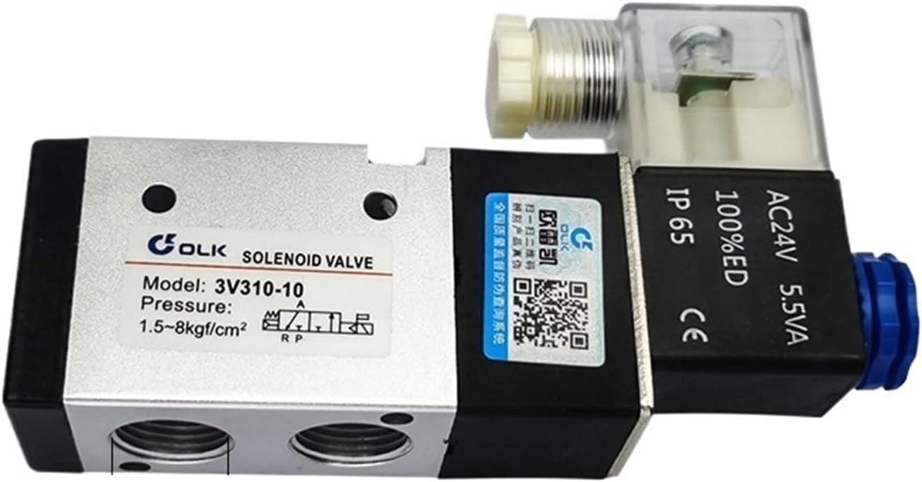 3V310-10 Pneumatic Solenoid Air Valve 3 Way 2 Position Control Air Gas Magnetic Valve 12V 24V ...