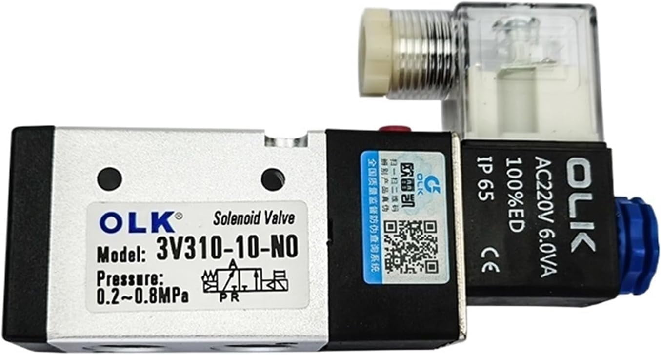 3V310-10 Pneumatic Solenoid Air Valve 3 Way 2 Position Control Air Gas Magnetic Valve 12V 24V ...
