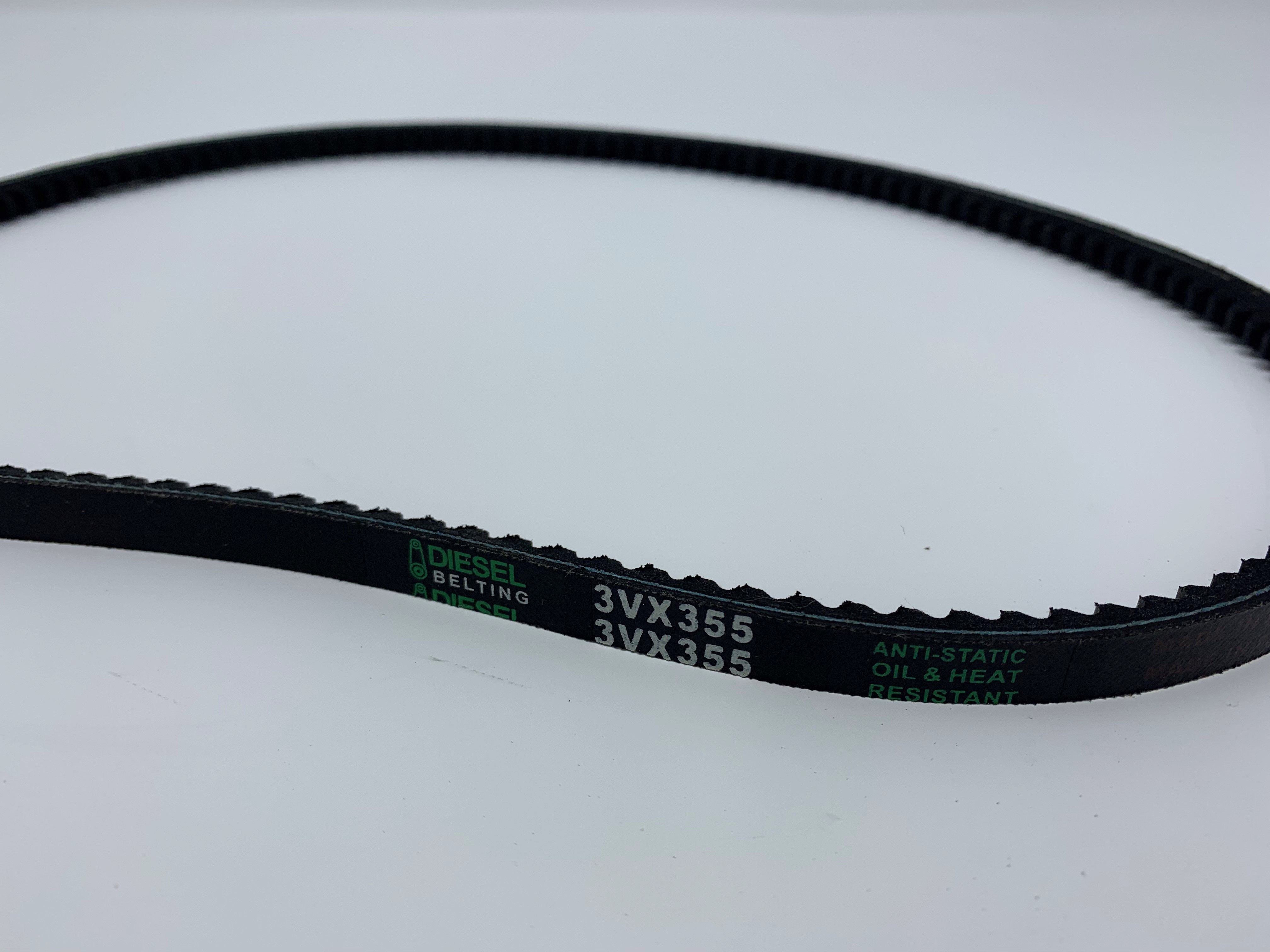 3VX355 Oil Resistant, Anti-Static Cogged V-Belt 3/8 x 35.5in Outside ...