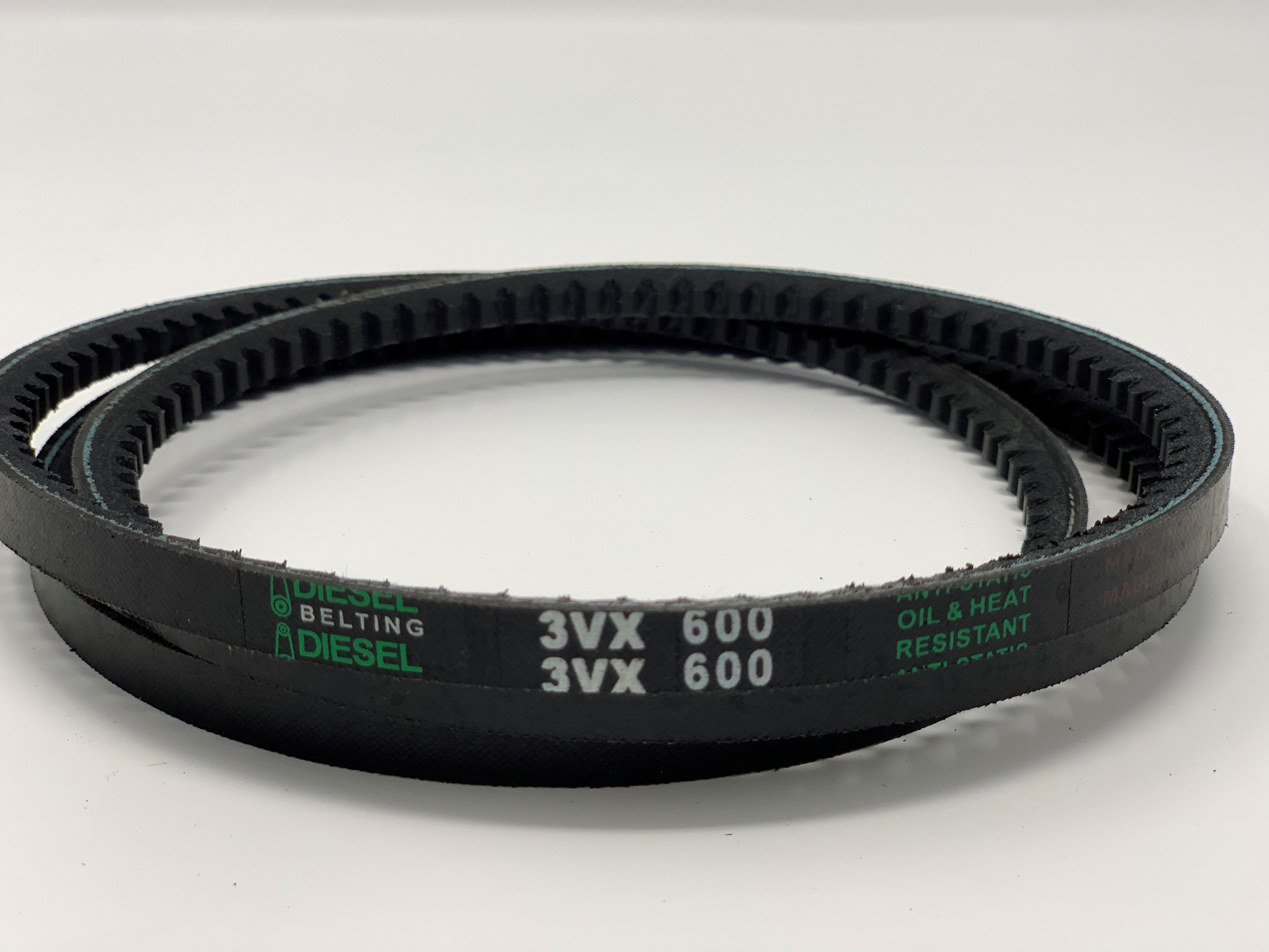 3VX600 Cogged V-Belt 3/8 x 60in Outside Circumference - Walmart.com
