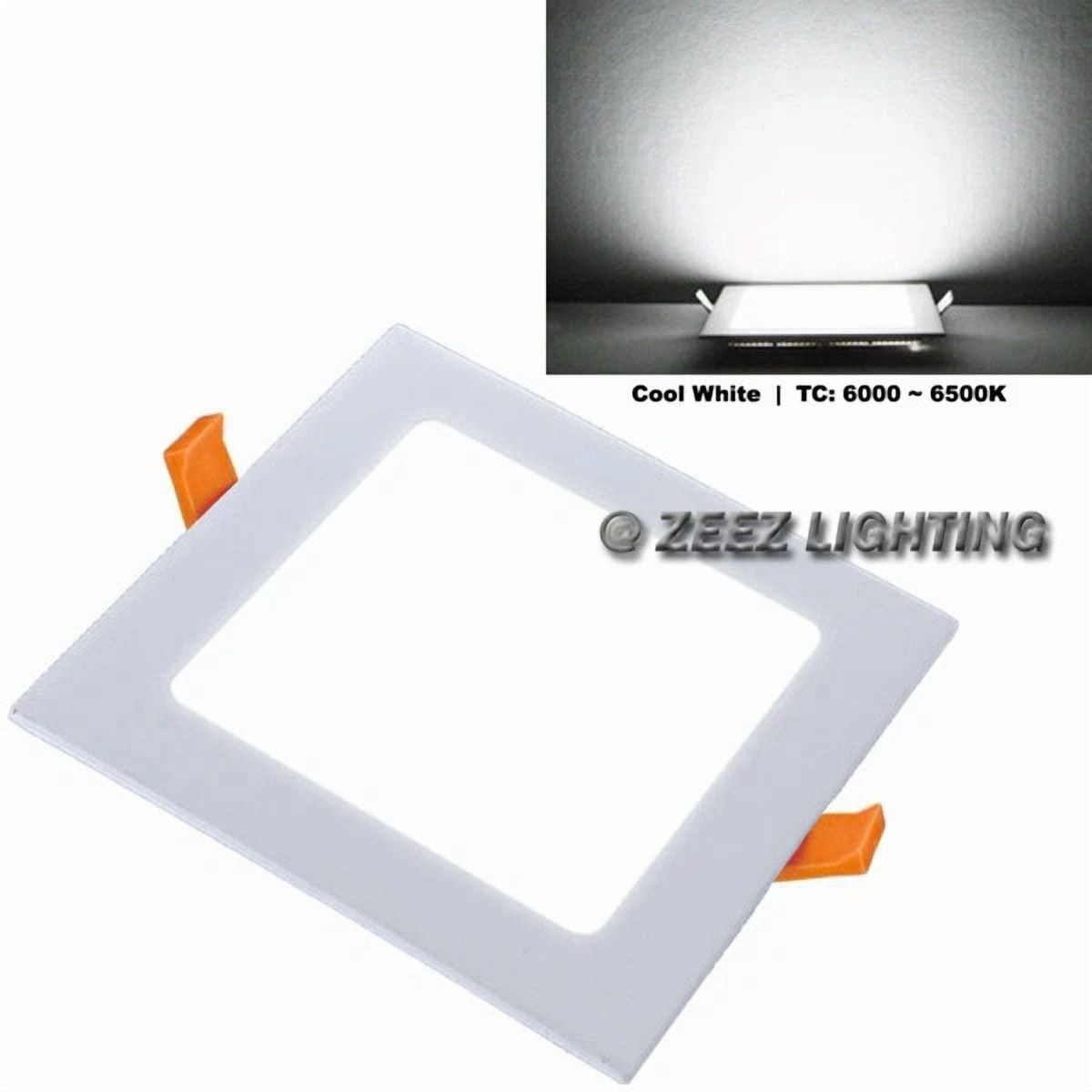 3W 2.75-Inch Square Cool White Led Recessed Ceiling Panel Light Slim ...