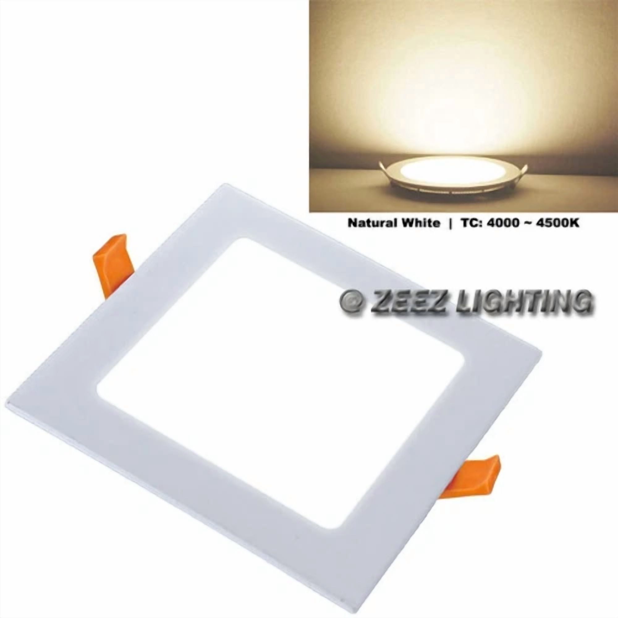 3W 2.75-Inch Square Natural White Led Recessed Ceiling Can Light Wafer ...
