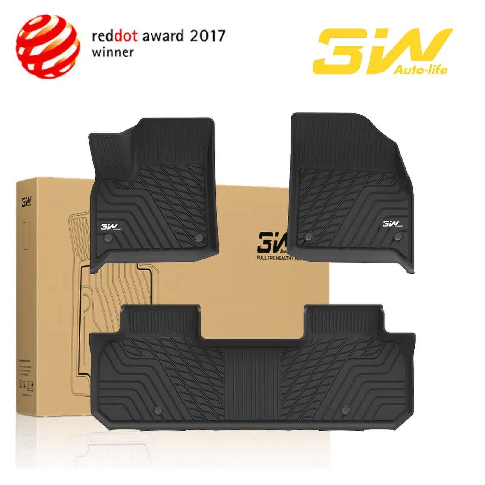3W Floor Mats & Cargo Liner for Mercedes Benz GLC 2016-2022 TPE All ...