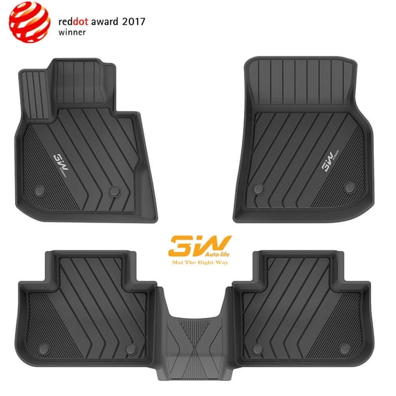 3W Floor Mats Floor Liners For 2018-2024 BMW X3 & 2019-2024 BMW X4 All ...
