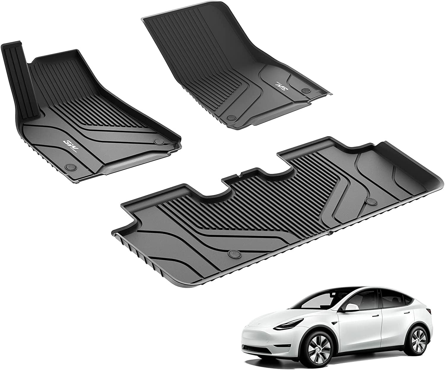 3W Floor Mats Tesla Model Y 2020-2023 Custom Fit Floor Liner for Tesla ...