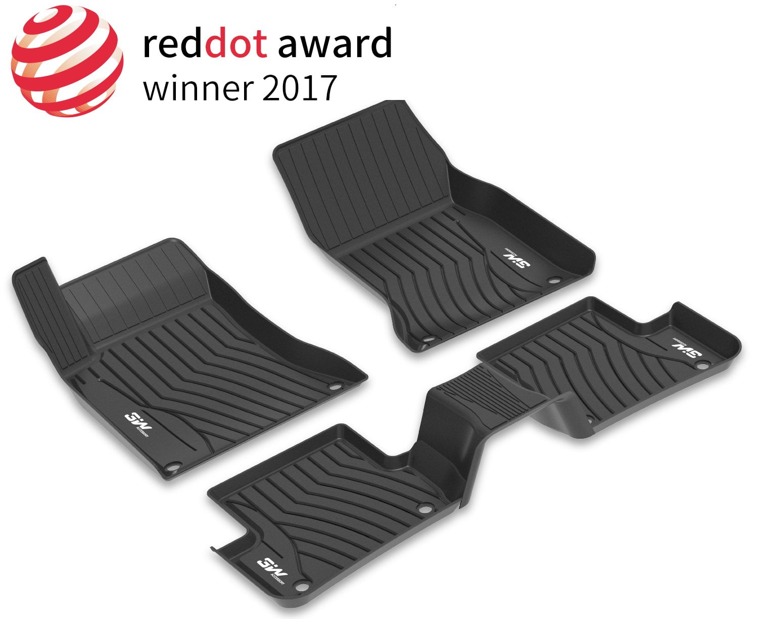 3W Floor Mats for Mercedes Benz GLC (2016-2020) - All Weather Heavy ...