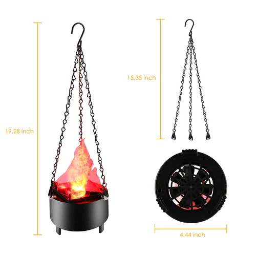 3W LED Artificial Fire Lamp Fake Flame Effect Lamp 3D Fire Campfire ...