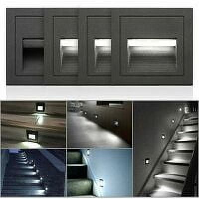 3W LED Recessed Wall Light, Cool White IP65 Waterproof Stair Lights ...