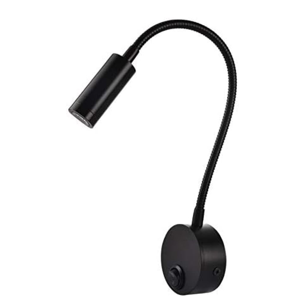 3W Led Bedside Reading Light Flexible Swan Led Reading Light (Black ...