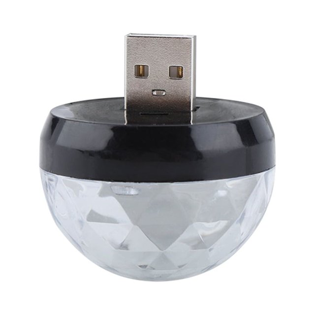 3W RGBW Mini USB Disco Light Cellphone Portable Crystal Magic Ball Lamp ...