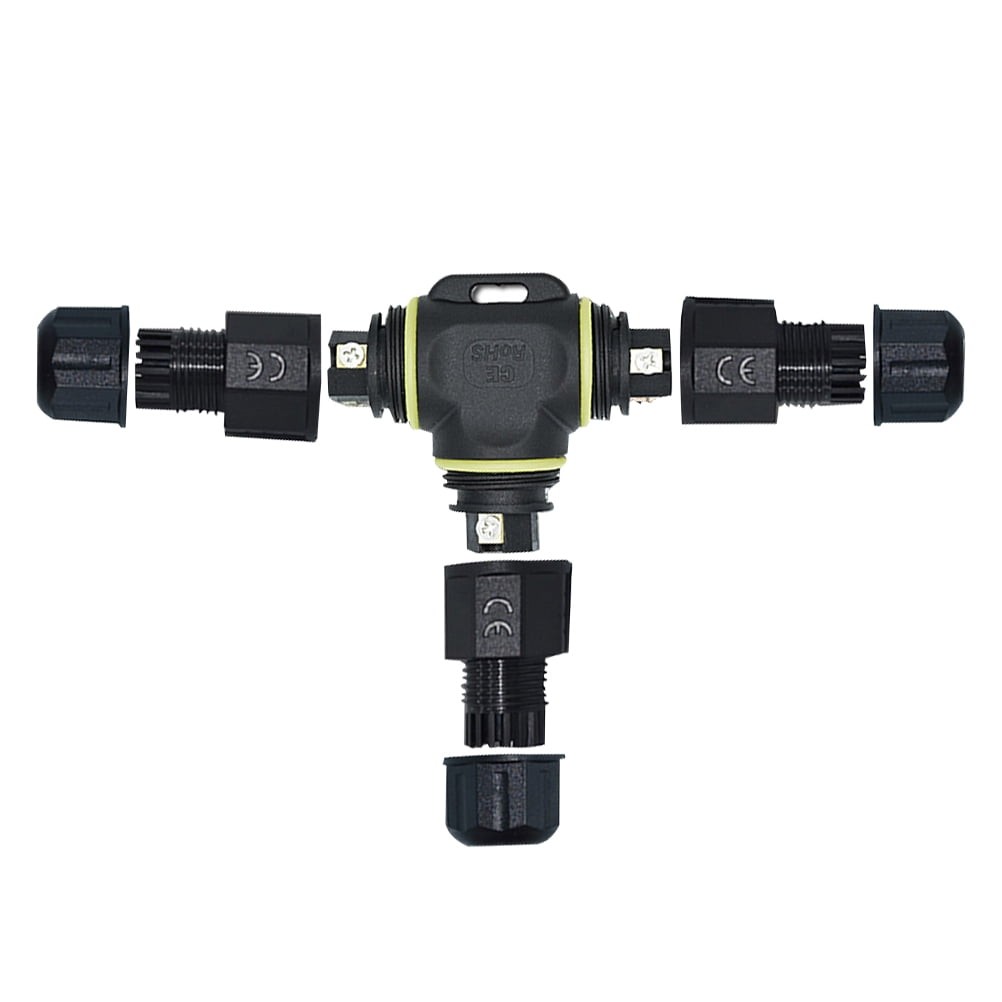 3Way 3 Pin Garden Electrical Adapter Terminal Waterproof Wire Screw ...