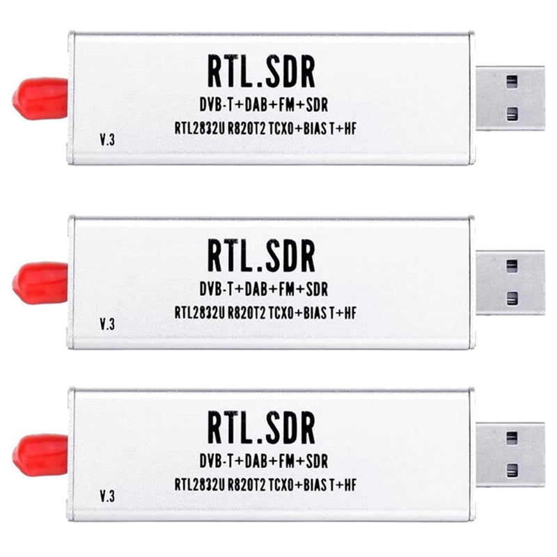 3X 0.1MHz-1.7GHz TCXO RTL SDR Receiver R820T2 USB RTL-SDR Dongle with 0 ...