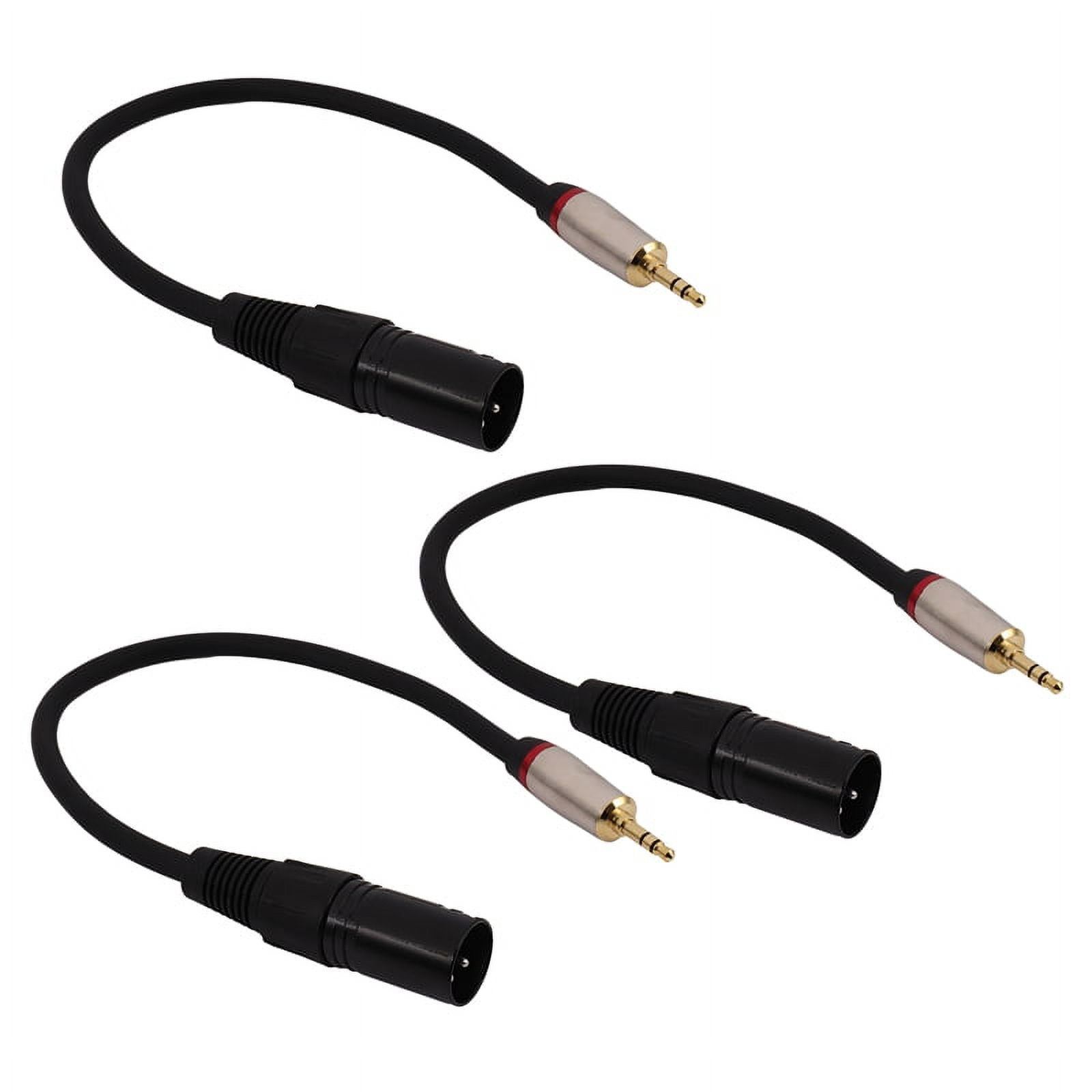 3X, 0. Xlr 3Pin Male to 3.5mm Male Stereo Plug Shielded Microphone Mic ...