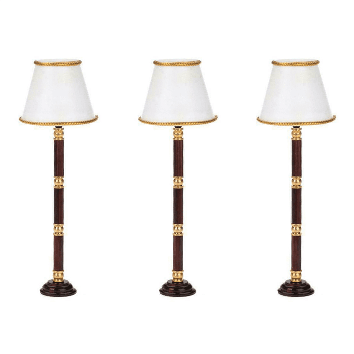 3X 1/12 Miniature LED Light Floor Lamp Battery Powered Switch Wireless ...