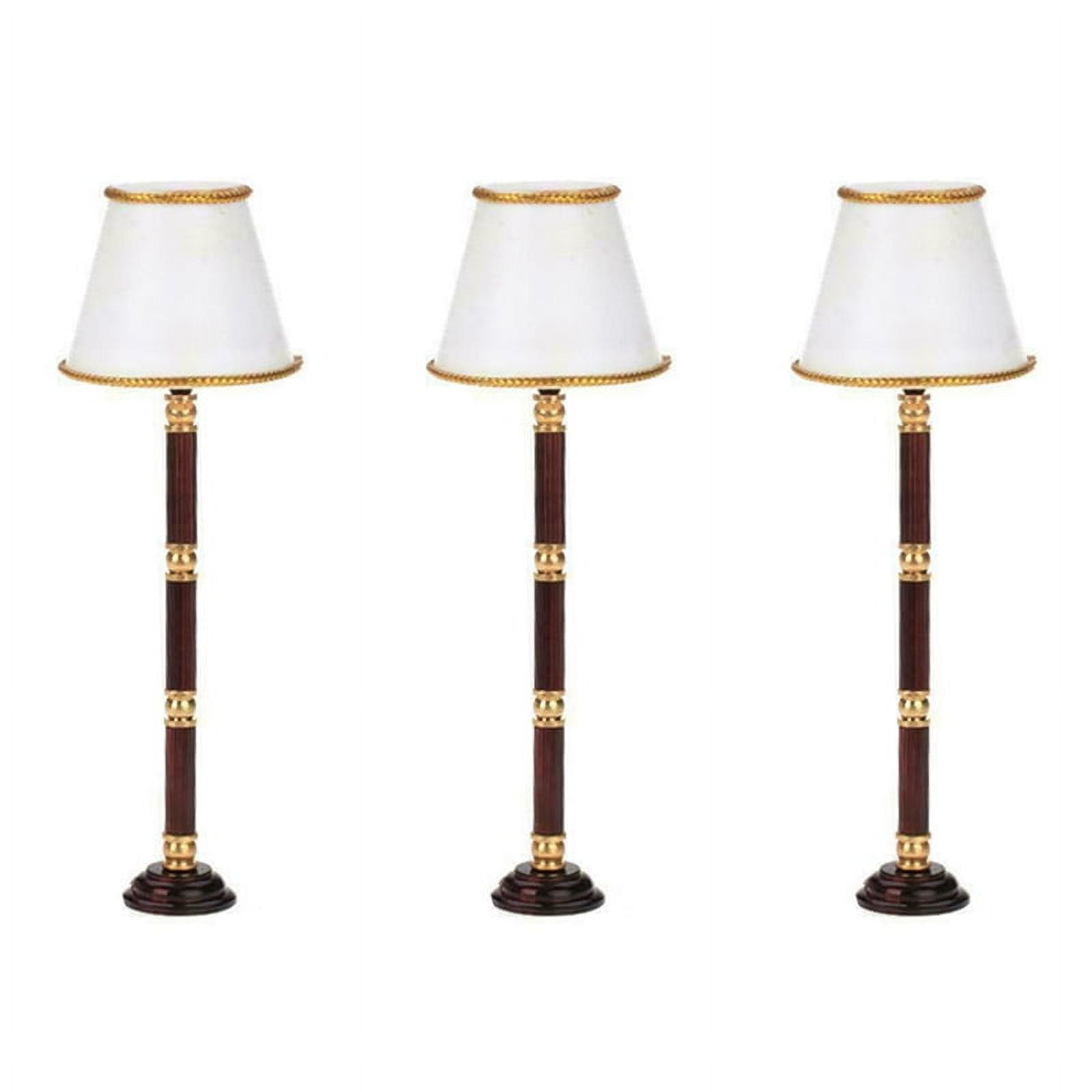 3X 1/12 Miniature LED Light Floor Lamp Battery Powered Switch Wireless ...