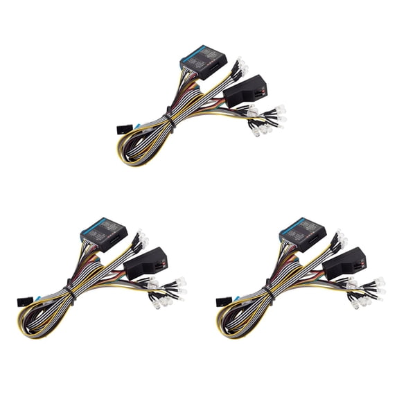 3X 1/8 1/10 RC Car 16 LED Light System Front & Rear Lamp Turn Signals ...