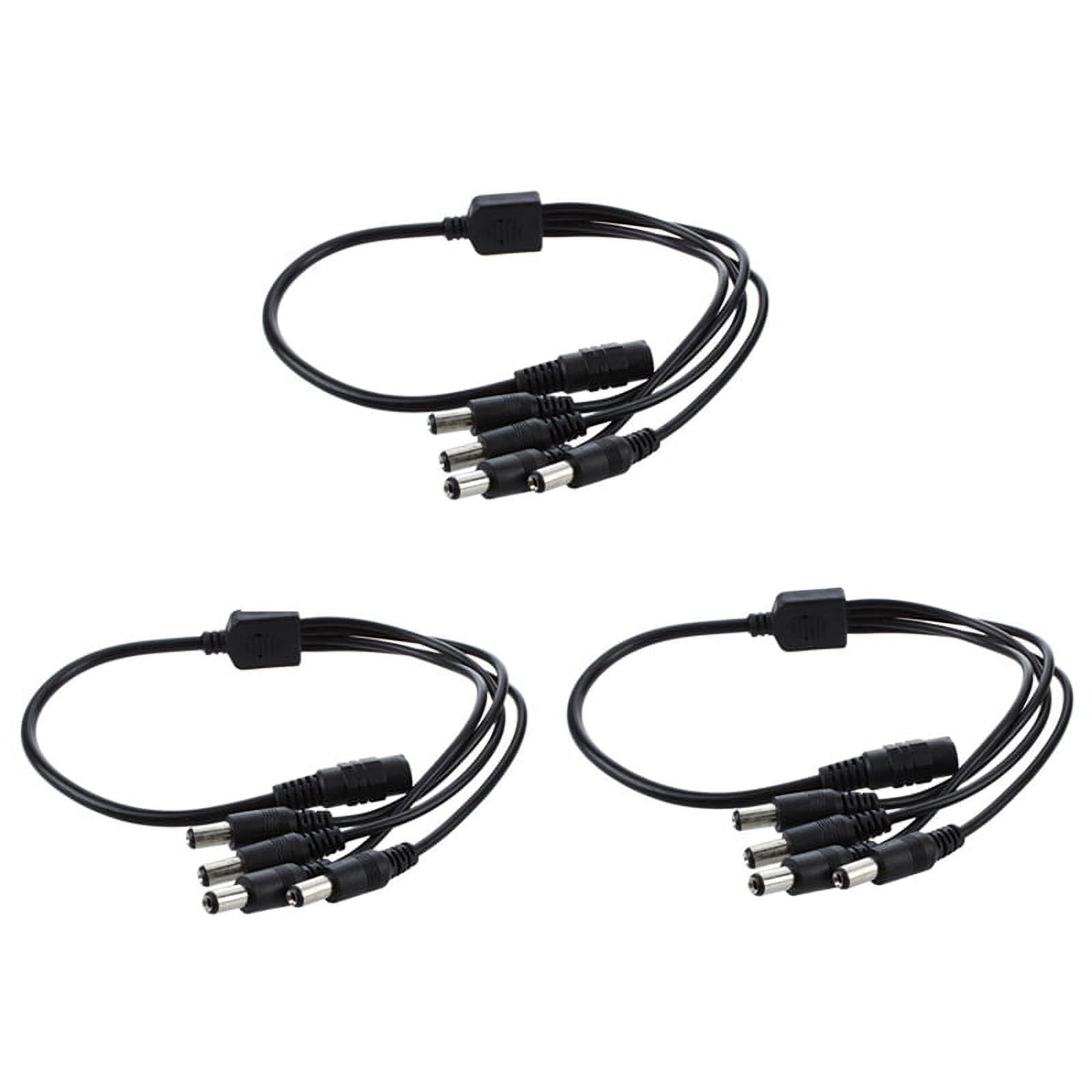 3X 1 to 4 DC Power 4-Port Splitter Adapter Adaptor Cable CCTV Camera ...