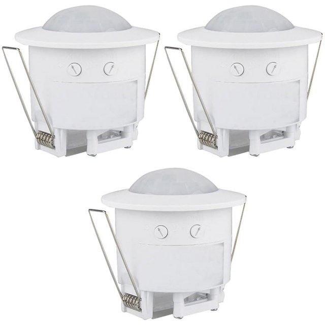 3X 110V-220V 360° Infrared Recessed PIR Ceiling Motion Sensor Detector ...