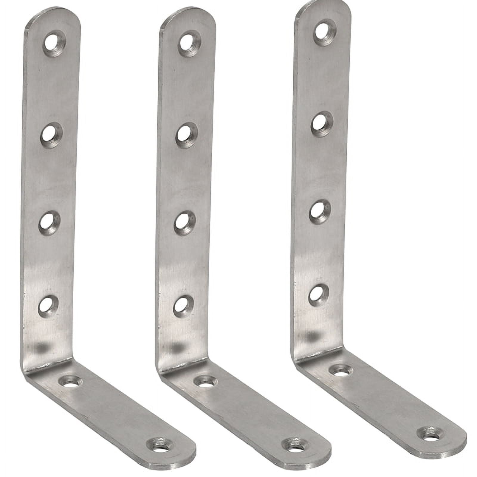 3X 125X75mm L Shape Stainless Steel Shelf Corner Brace Angle Bracket ...