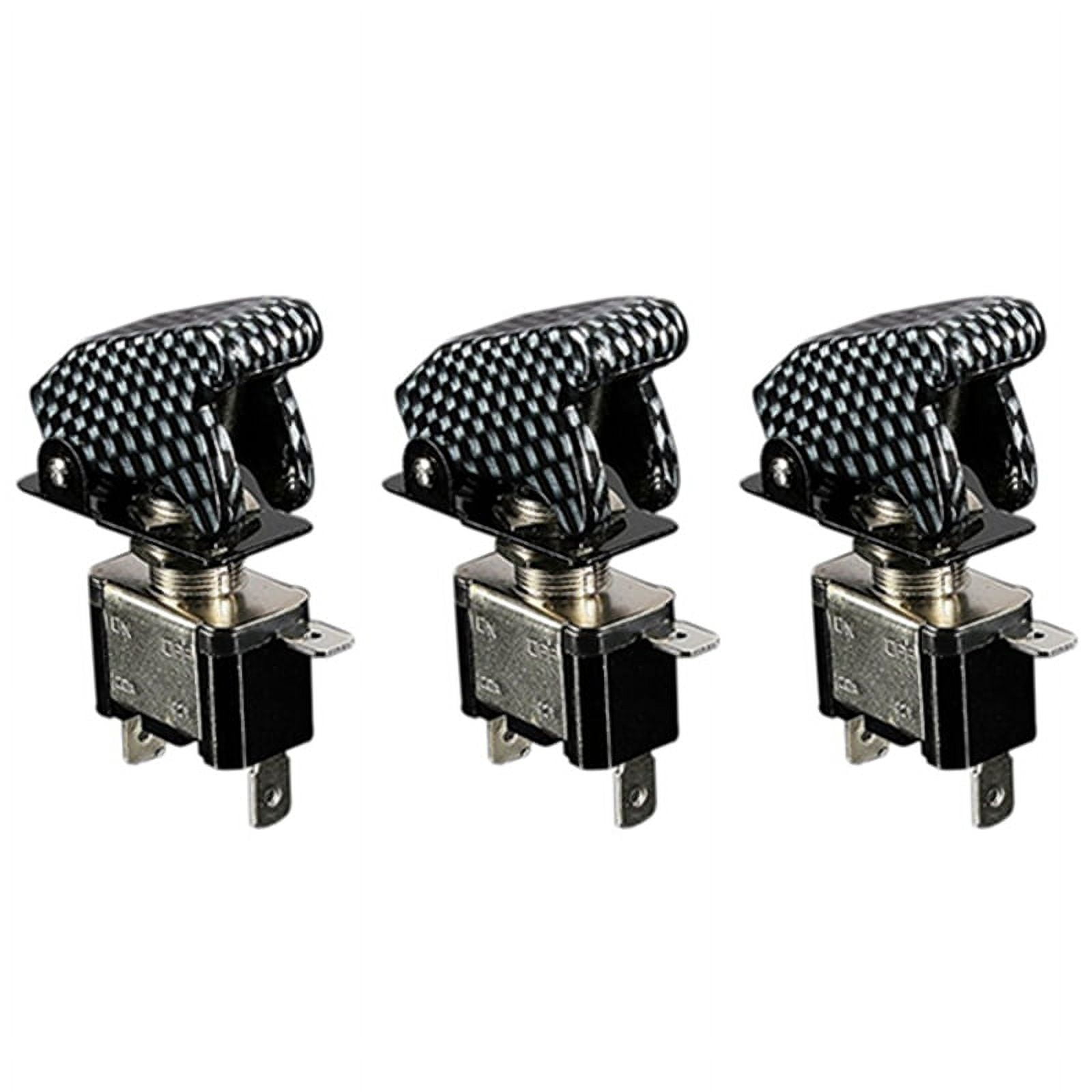 3X 12V 2Pins Car Dash Rocker Switch Lever SPST ON / Carbon AIRCRAFT ...
