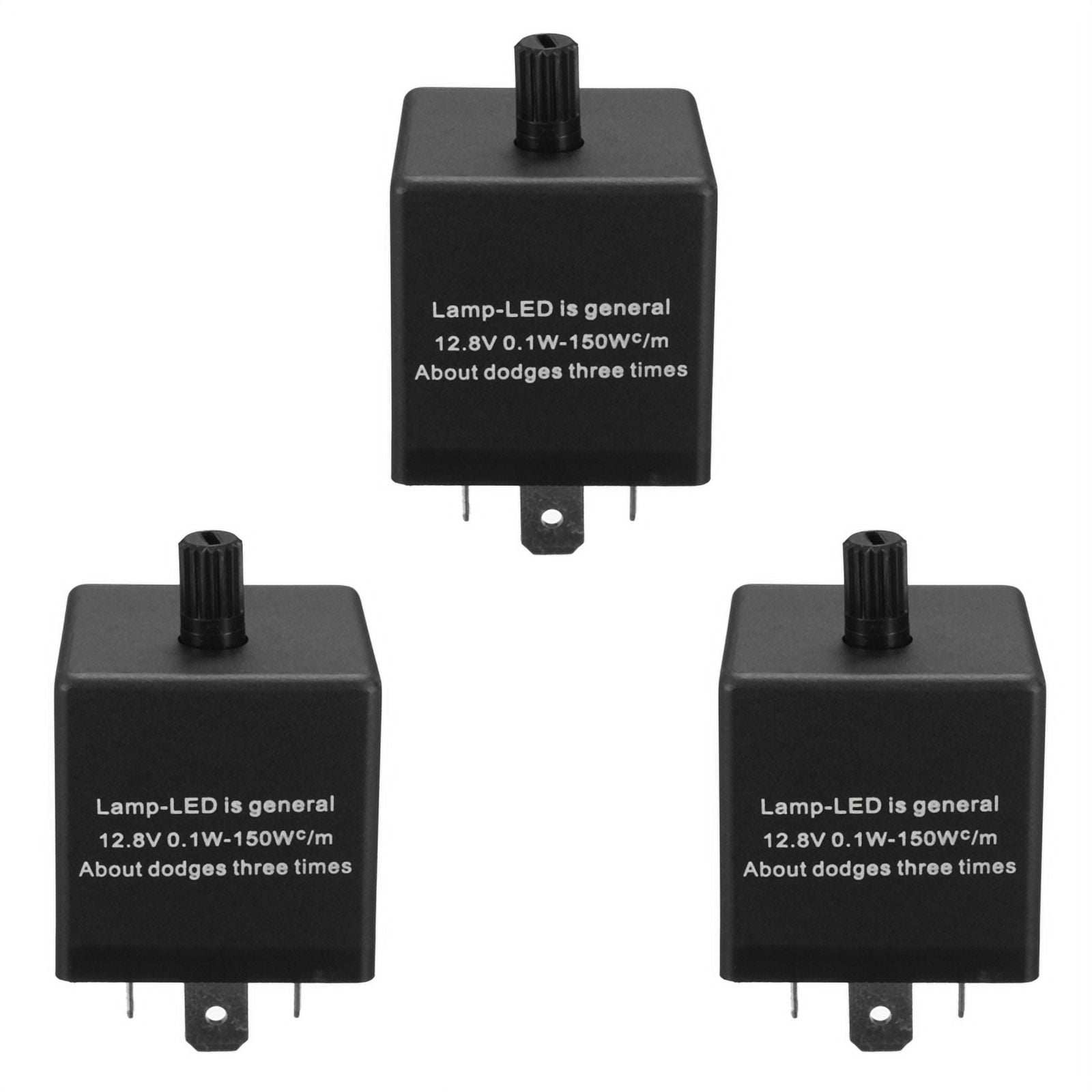 3X 12V 3 Pin LED Adjustable Car Flasher Flash Relay for Turn Signal ...