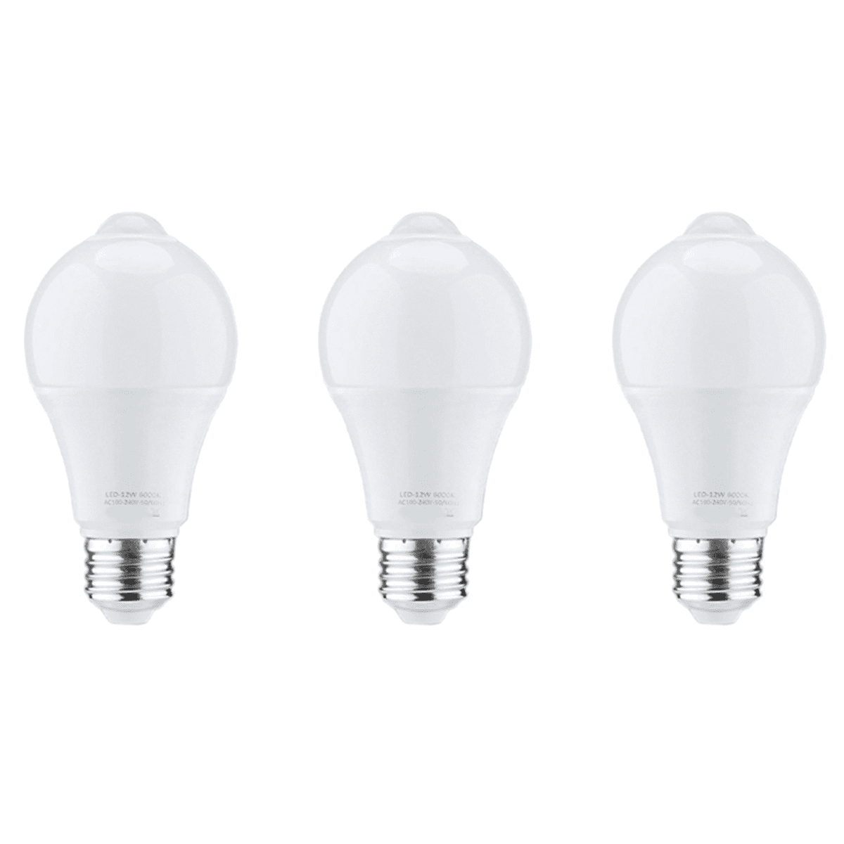 3X 12W Motion Sensor Light Bulb,Outdoor/Indoor Movement Activated ...
