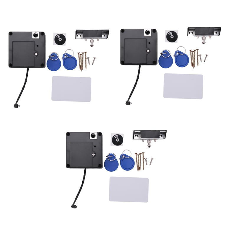 3X 13.56MHz IC Card Cabinet Lock Electric Cabinet Lock Cabinet Drawer ...