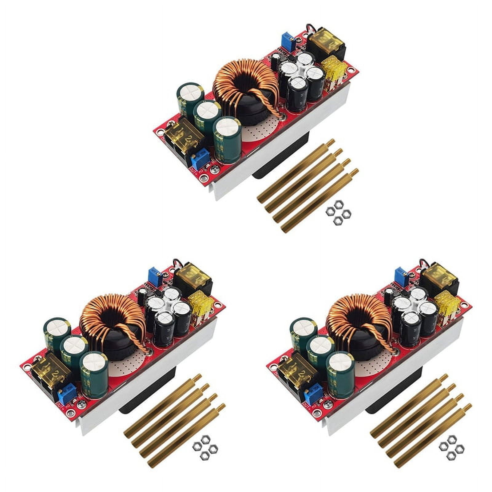 3X 1500W DC-DC Boost Module 12-48V to 24-72V 30A Adjustable Constant ...
