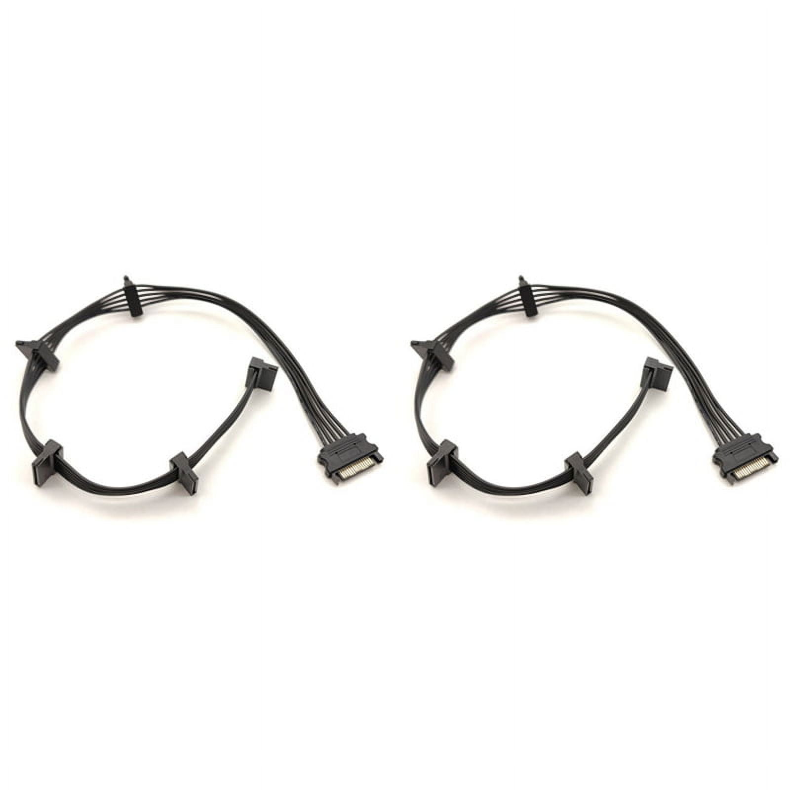 3X 15Pin Power Supply Splitter Cable Hard Drive 1 Male to 5 Female ...