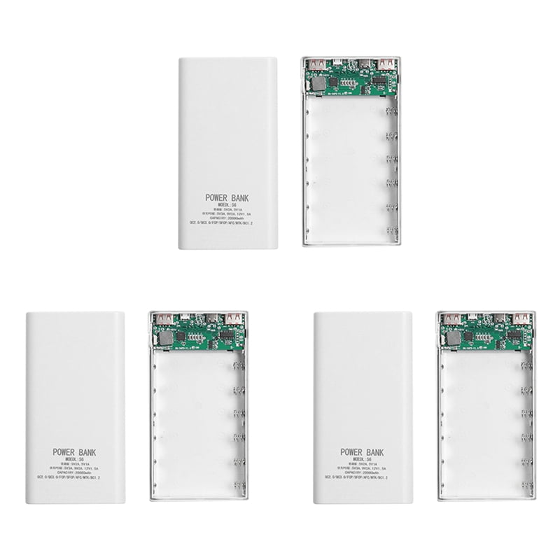 3X 18650 Battery Power Bank Box 5V 2.1A LCD Display 20000MAh Power ...
