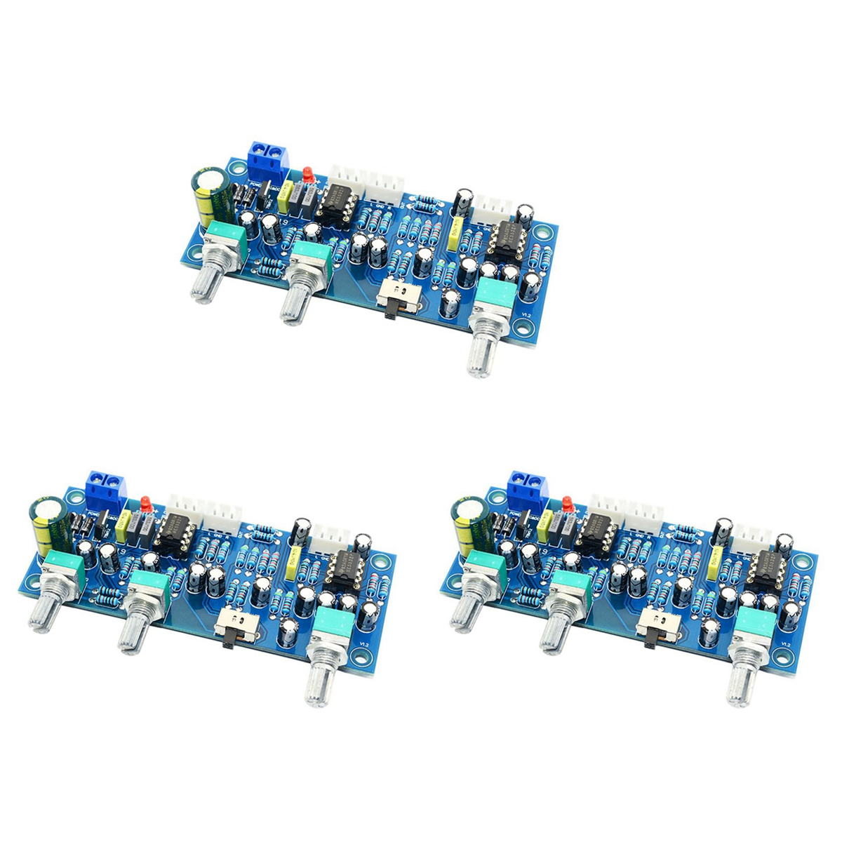 3X 2.1 Channel Subwoofer Preamp Board Low Pass Filter Pre-Amp Amplifier ...