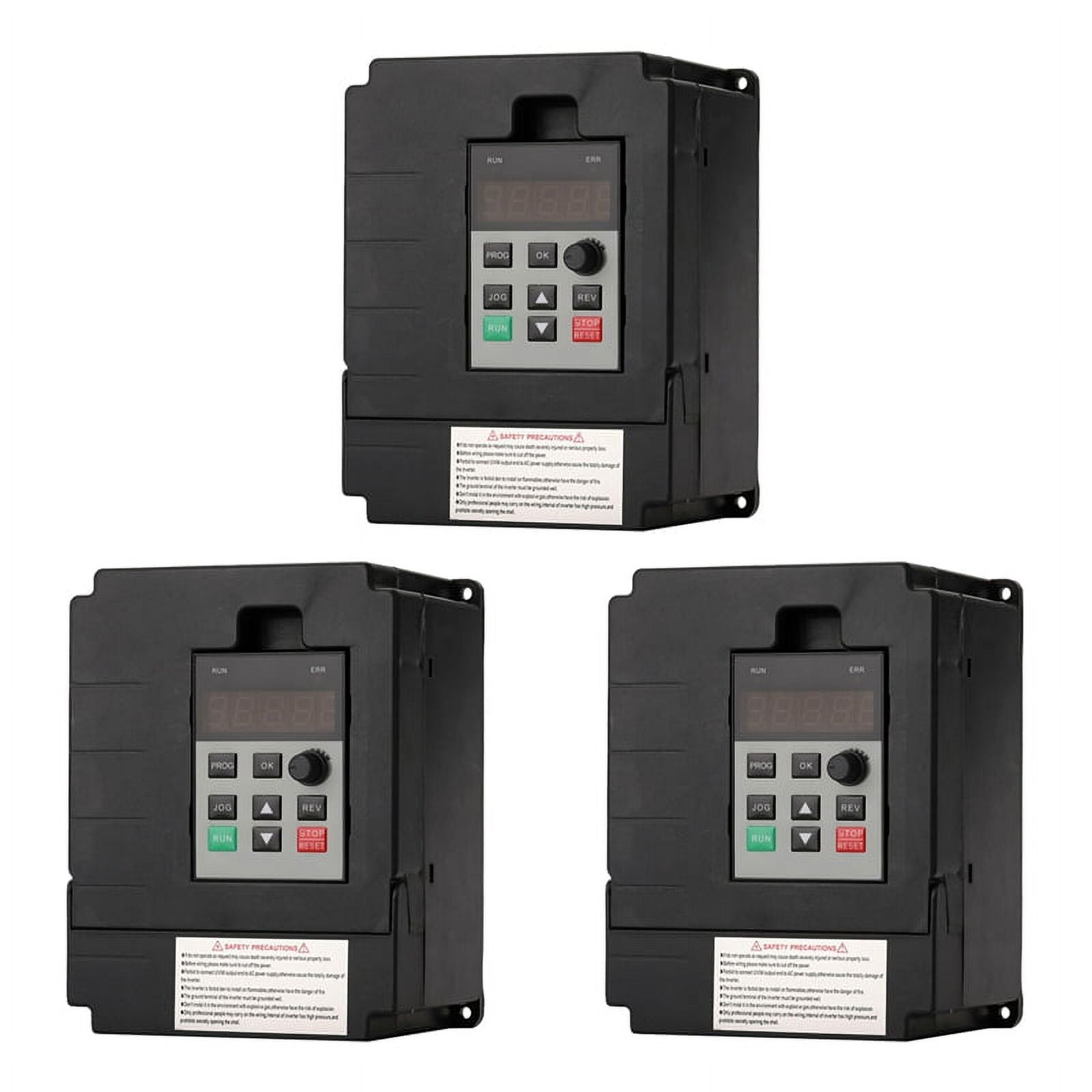 3X 2.2KW 220V Variable Frequency Drive Inverter Single to 3 Phase CNC VFD Universal,3 x Variable ...