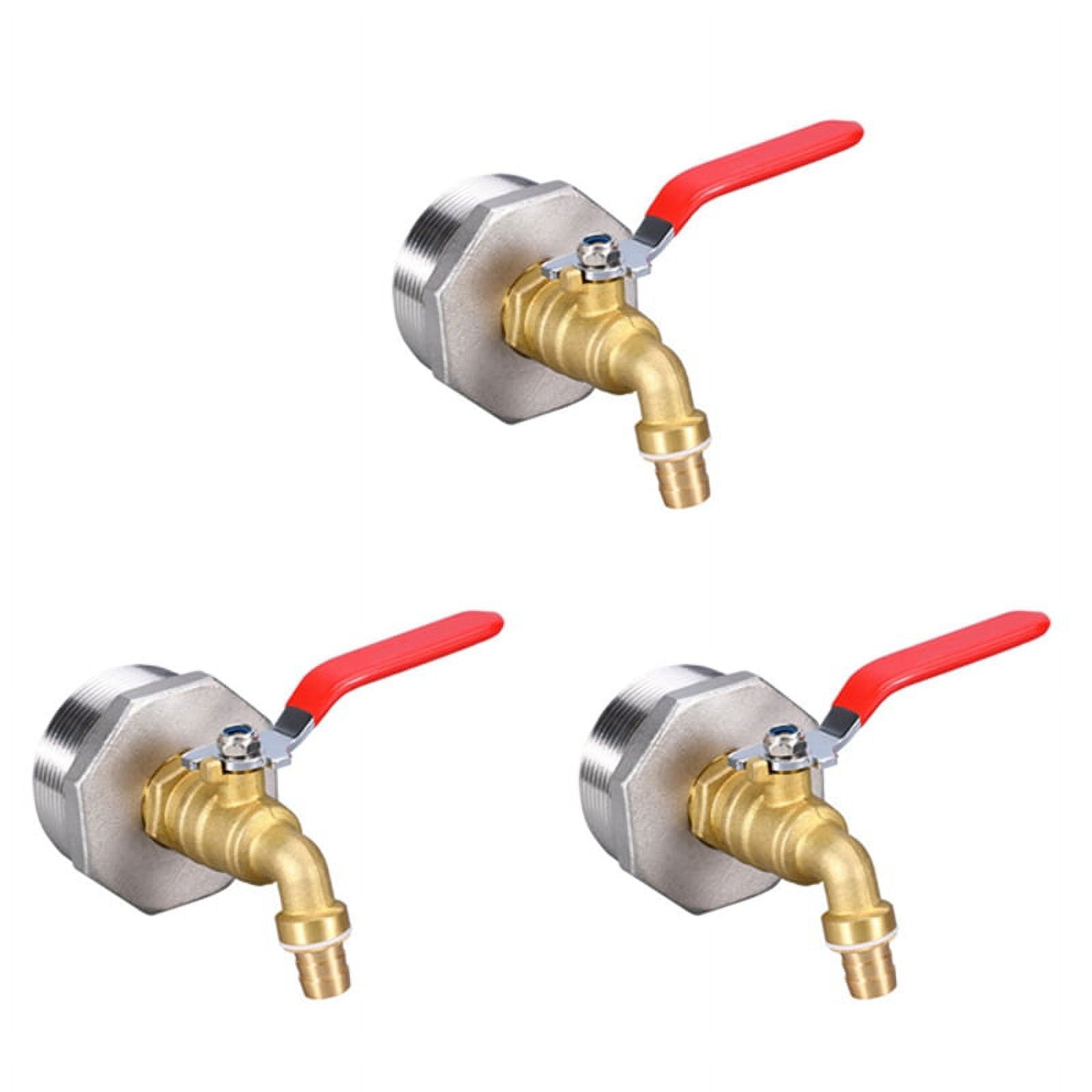 3X 2 Inch Drum Faucet Brass Barrel Faucet with EPDM Gasket for 55 ...