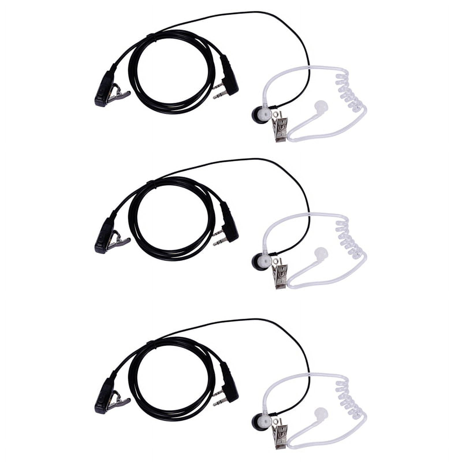 3X 2 Pin Covert Acoustic Air Tube Mic Microphone Earbud Headset ...