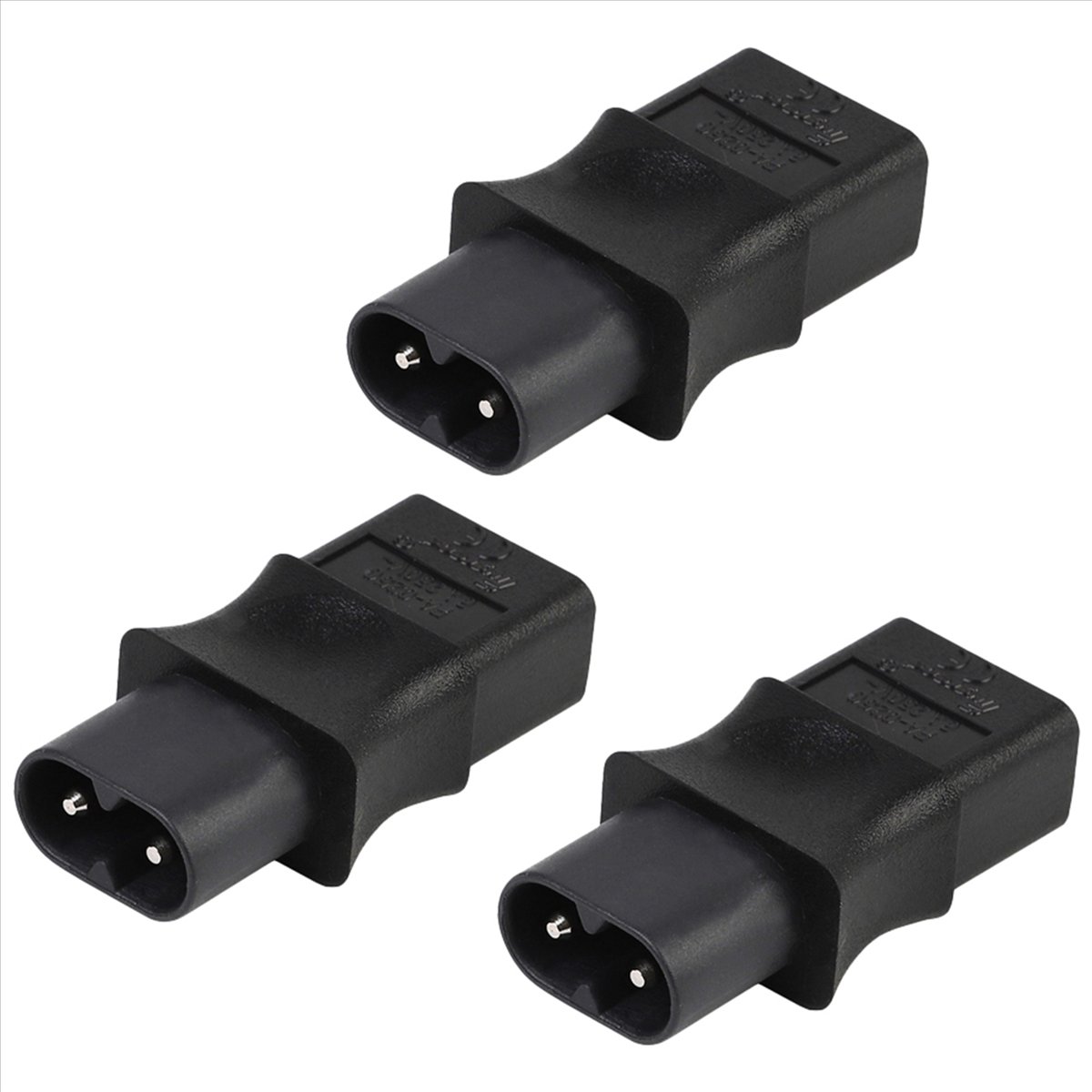 3X 2-Pin Iec 320 C8 Male to Iec 320 C9 Female Ac Adapter 6A/250V Eu ...